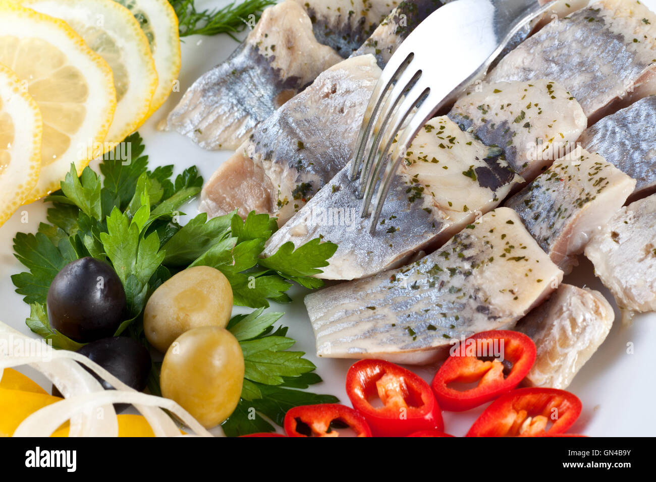 close up sliced fish Stock Photo - Alamy