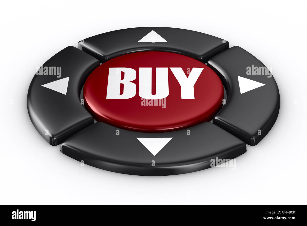 button buy on white background. Isolated 3D image Stock Photo - Alamy
