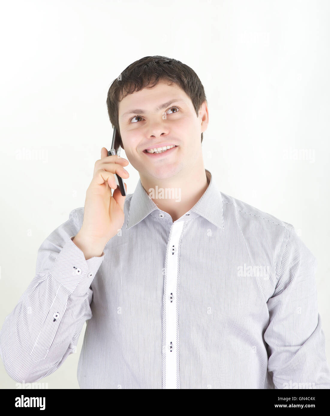 Young man with phone Stock Photo - Alamy