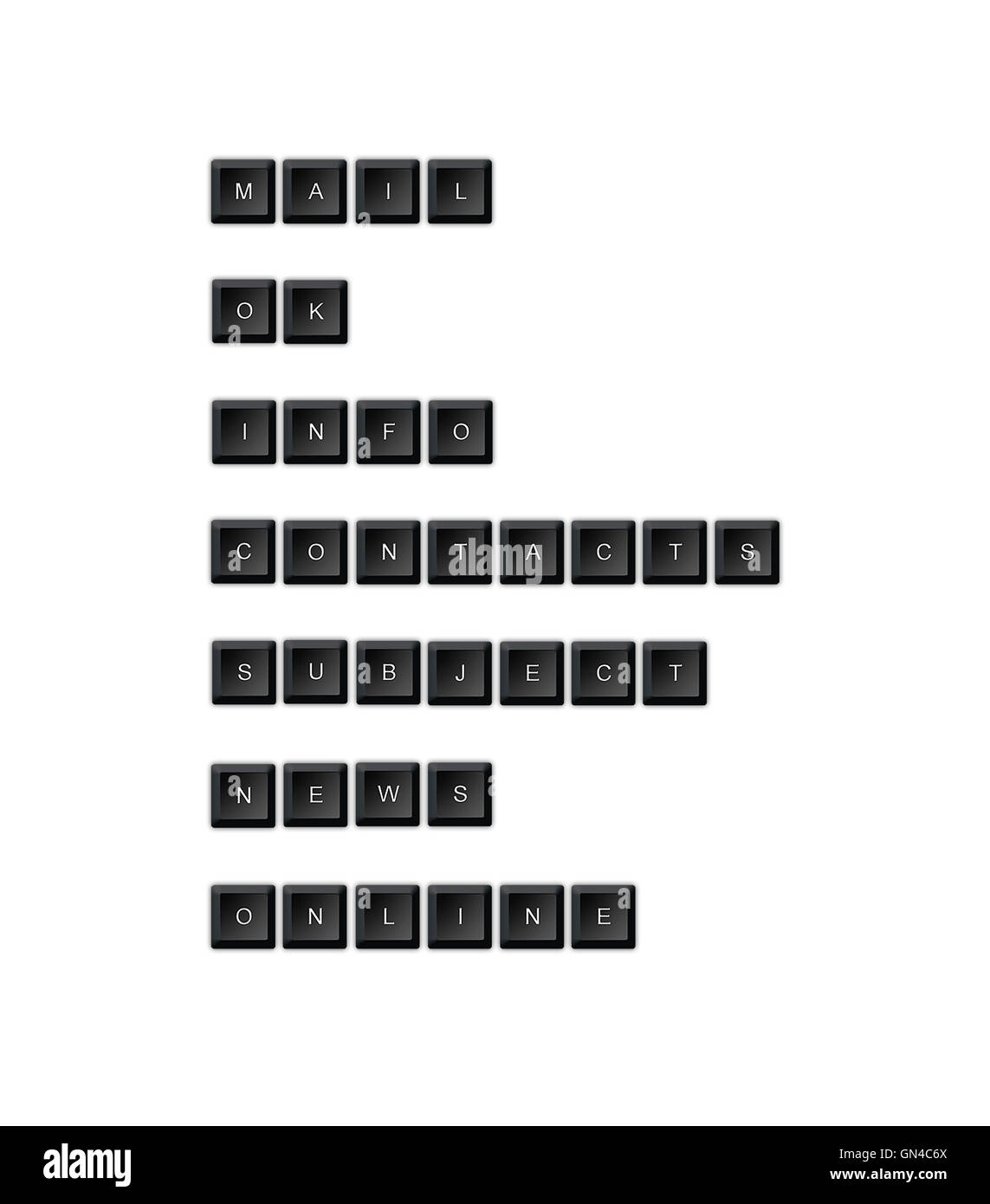 Black button set Stock Photo - Alamy