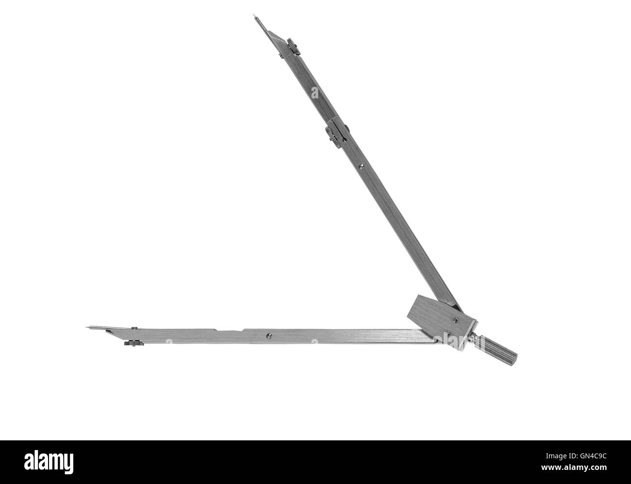 a drafting compass isolated on a white Stock Photo - Alamy