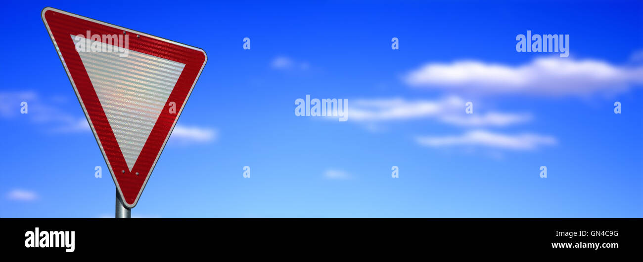Priority traffic sign Stock Photo - Alamy