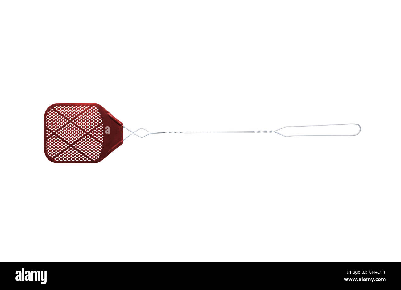 red fly swat isolated over white Stock Photo - Alamy