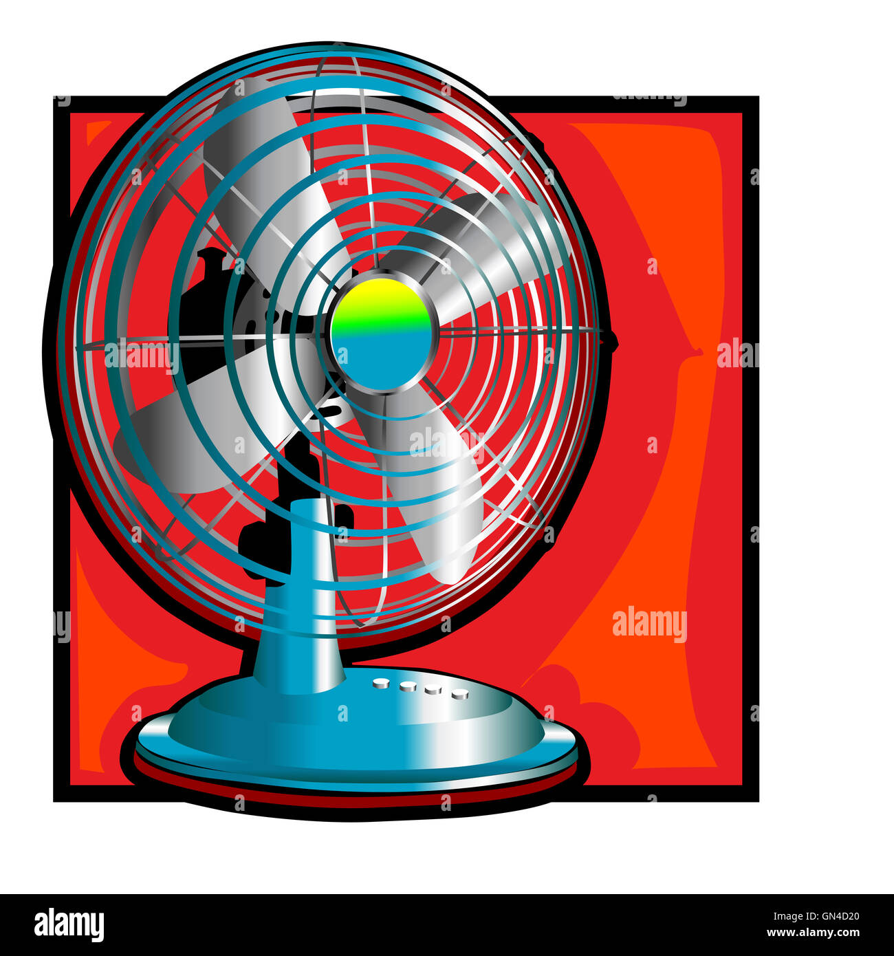 retro wind fan clip art Stock Photo - Alamy