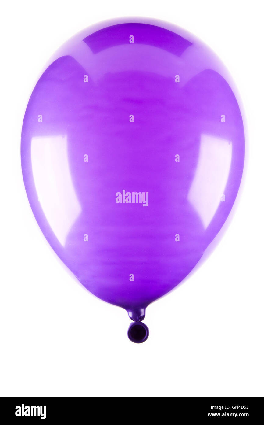 Vibrant purple balloon isolated on white Stock Photo - Alamy