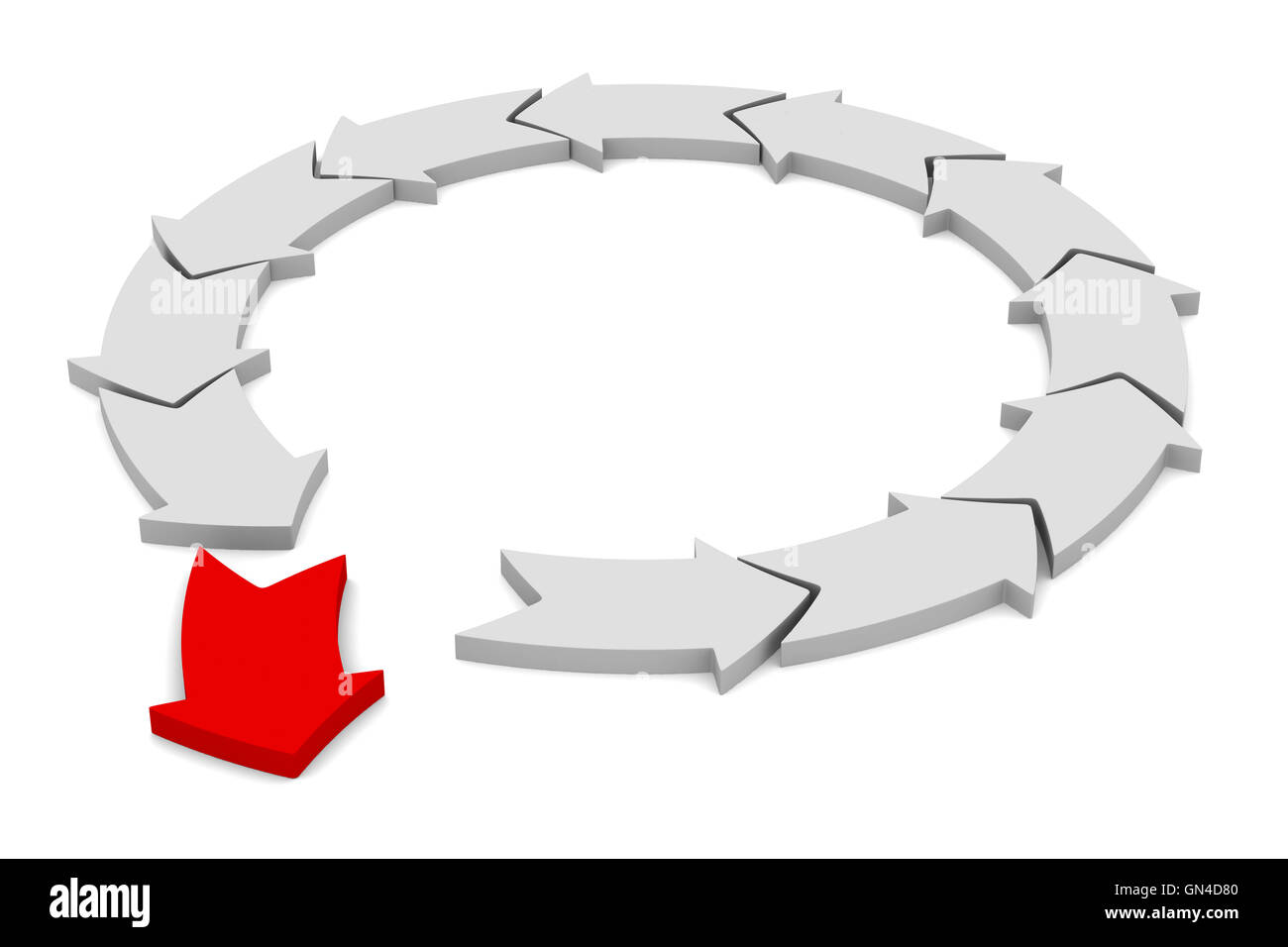 arrows on white background. Isolated 3D image Stock Photo - Alamy