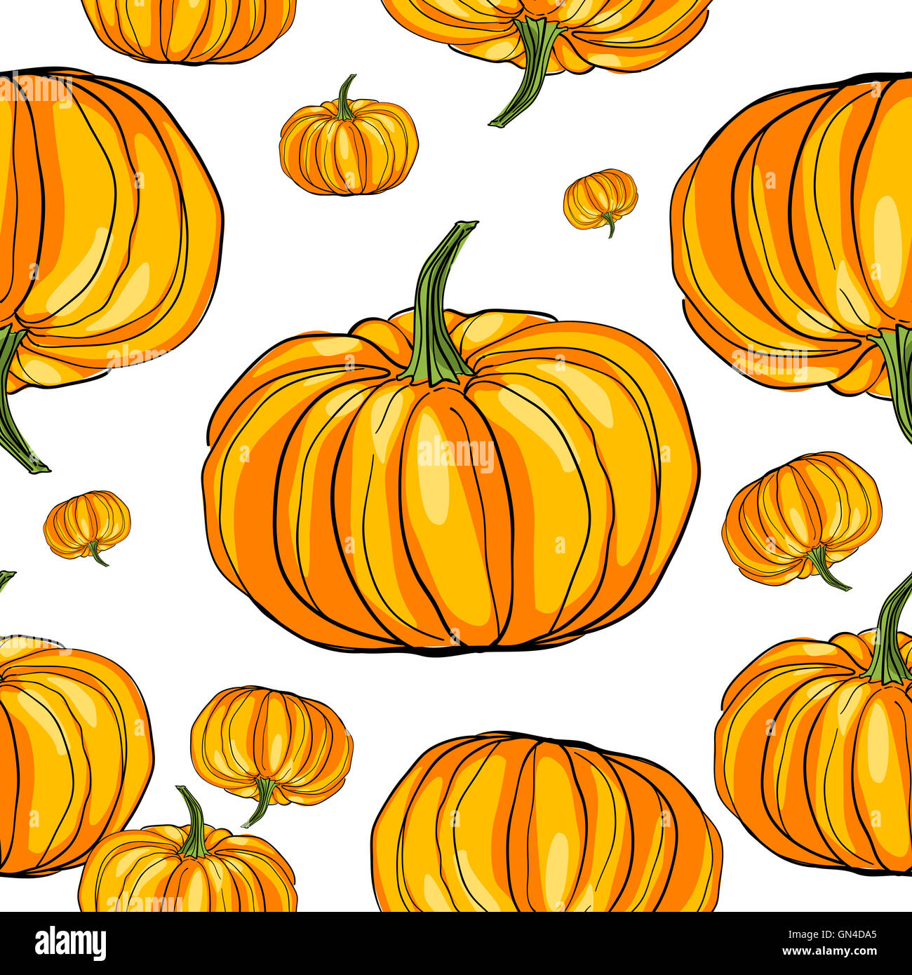 thanksgiving pumpkin pattern Stock Photo - Alamy