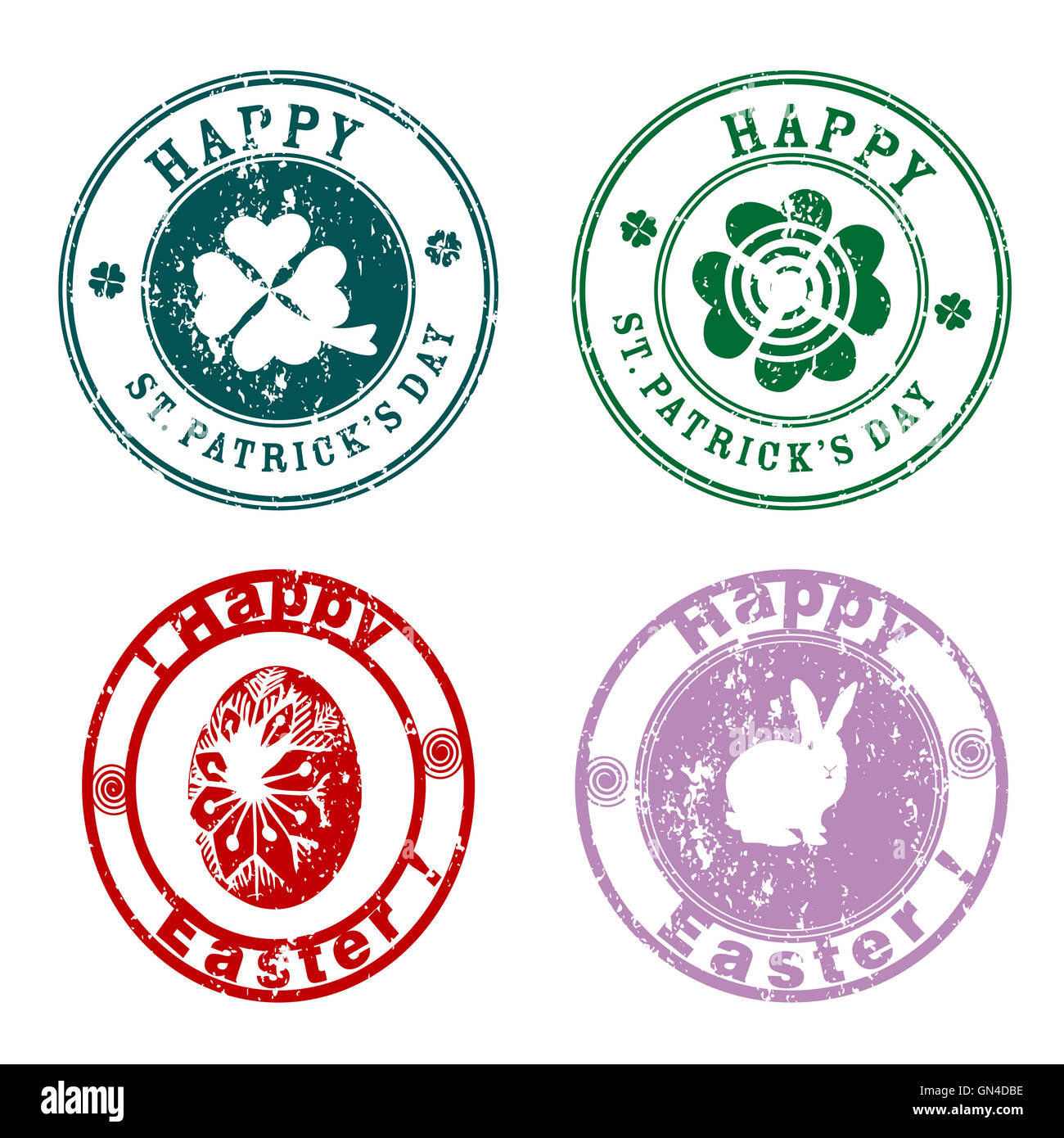 spring greetings stamps Stock Photo - Alamy