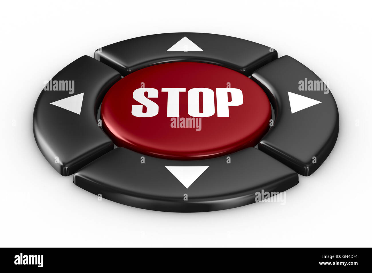 button start on white background. Isolated 3D image Stock Photo - Alamy