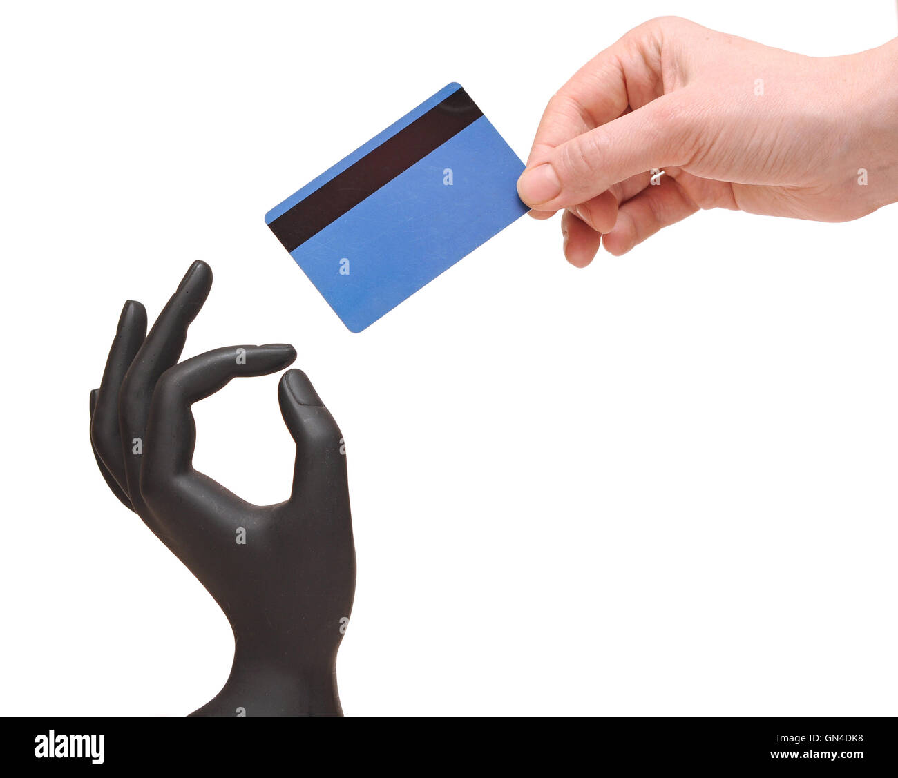 Card in hand female Cut Out Stock Images & Pictures - Alamy