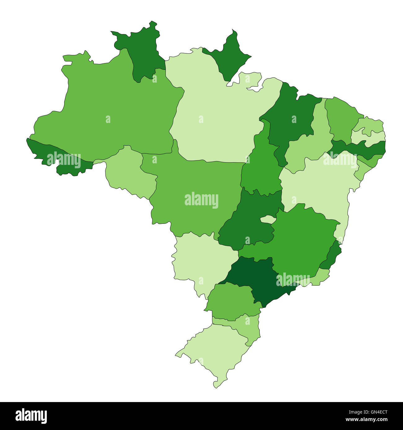 Map Of Brazil Stock Photo - Alamy