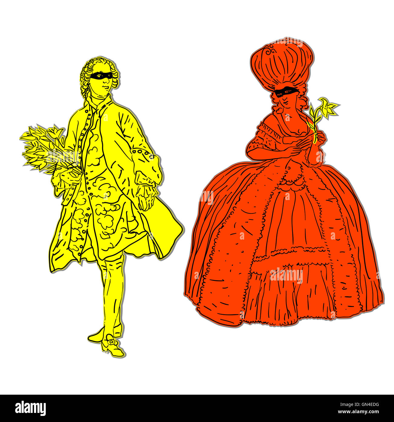 Rococo silhouette Cut Out Stock Images & Pictures - Alamy