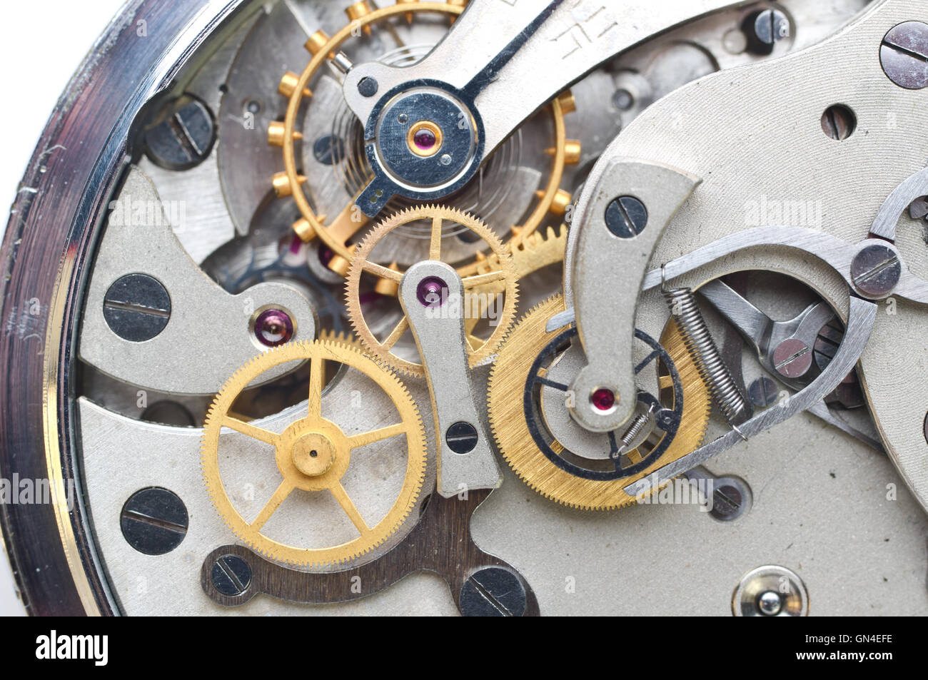 Metal cogwheels inside clockwork. Concept Eternity, Teamwork , Idea ...