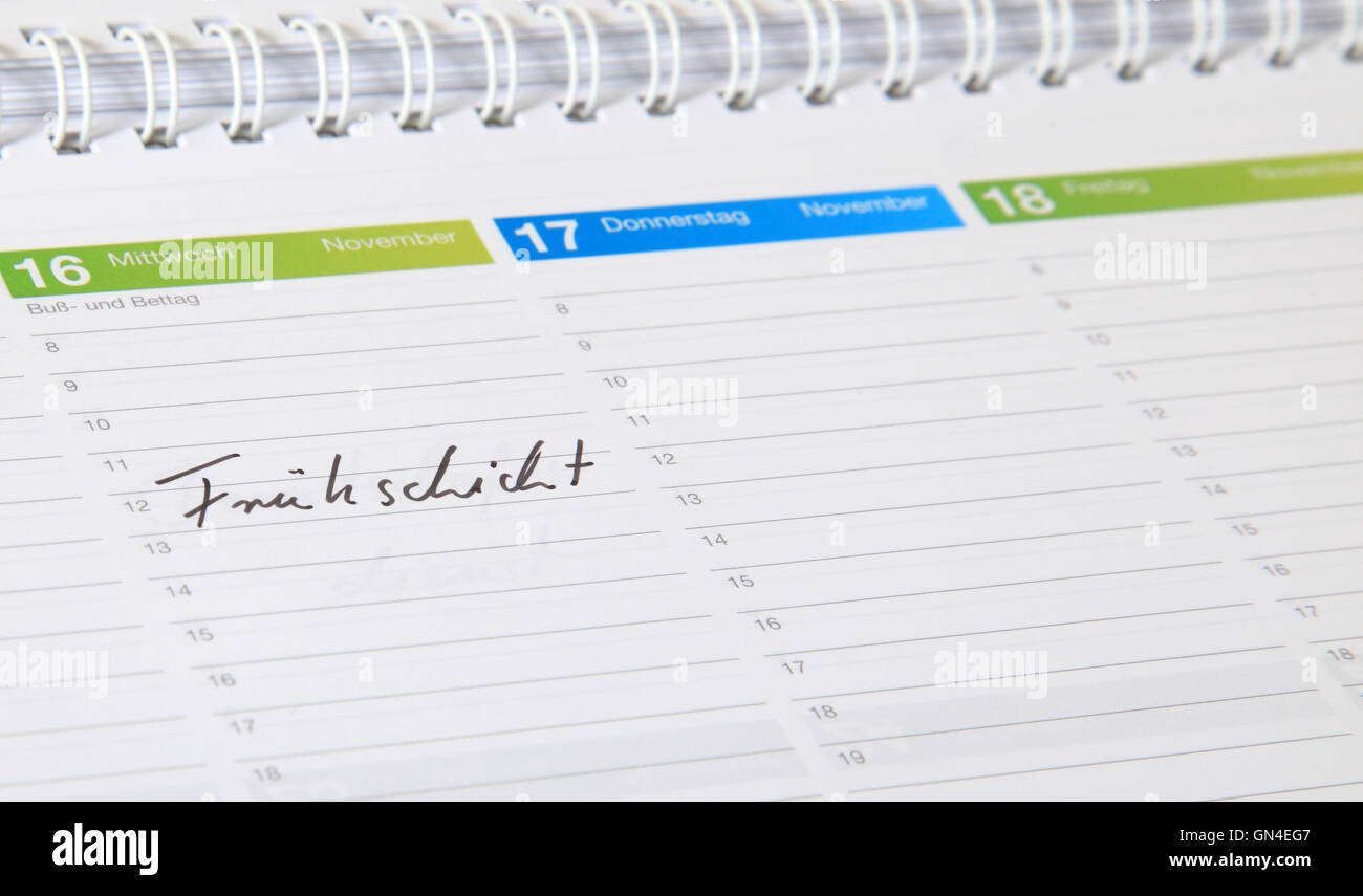 A standard schedule Stock Photo - Alamy