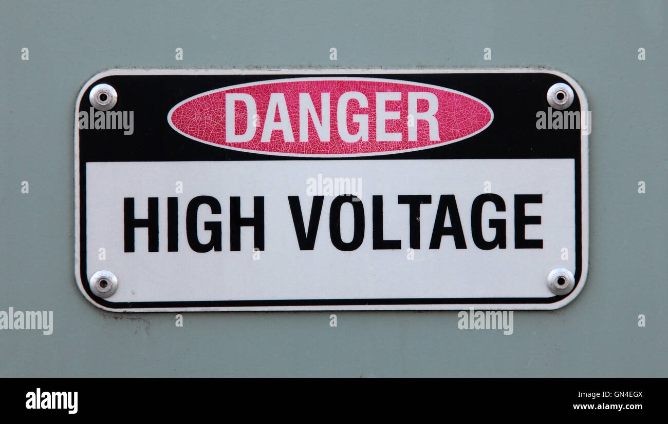 Danger High Voltage Stock Photo - Alamy