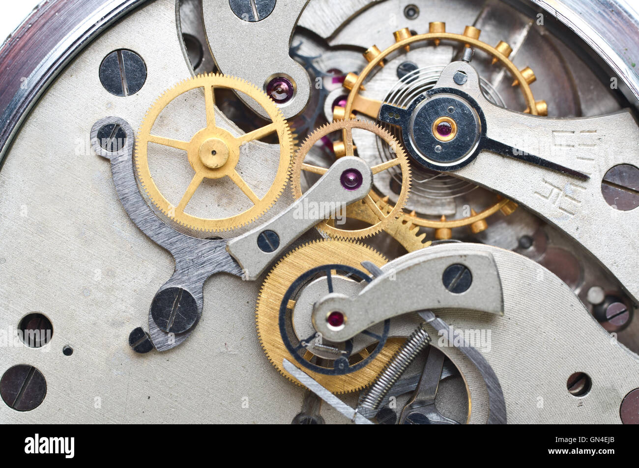 Metal cogwheels inside clockwork. Concept Eternity, Teamwork , Idea ...