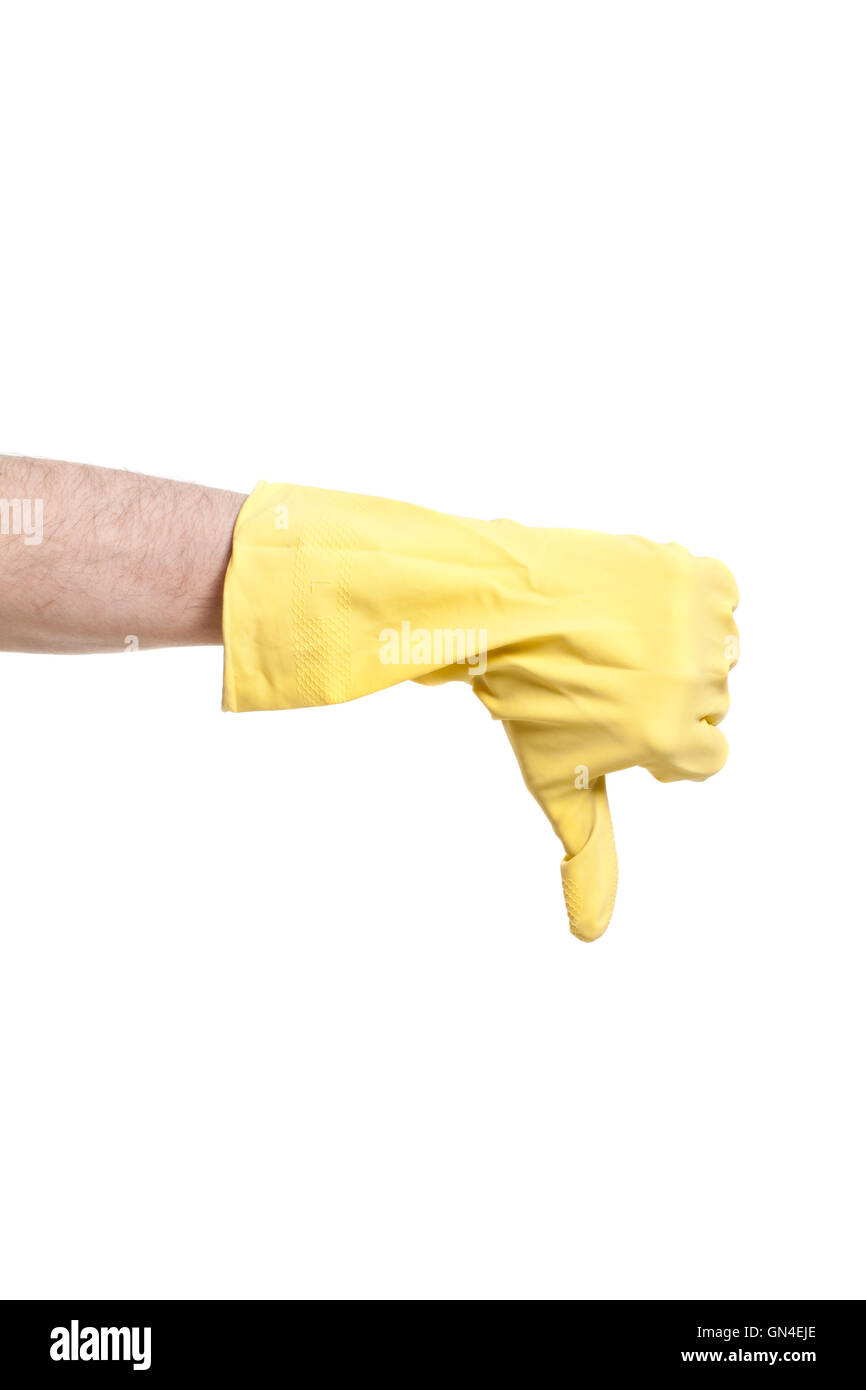 hand in glove isolated on white Stock Photo - Alamy