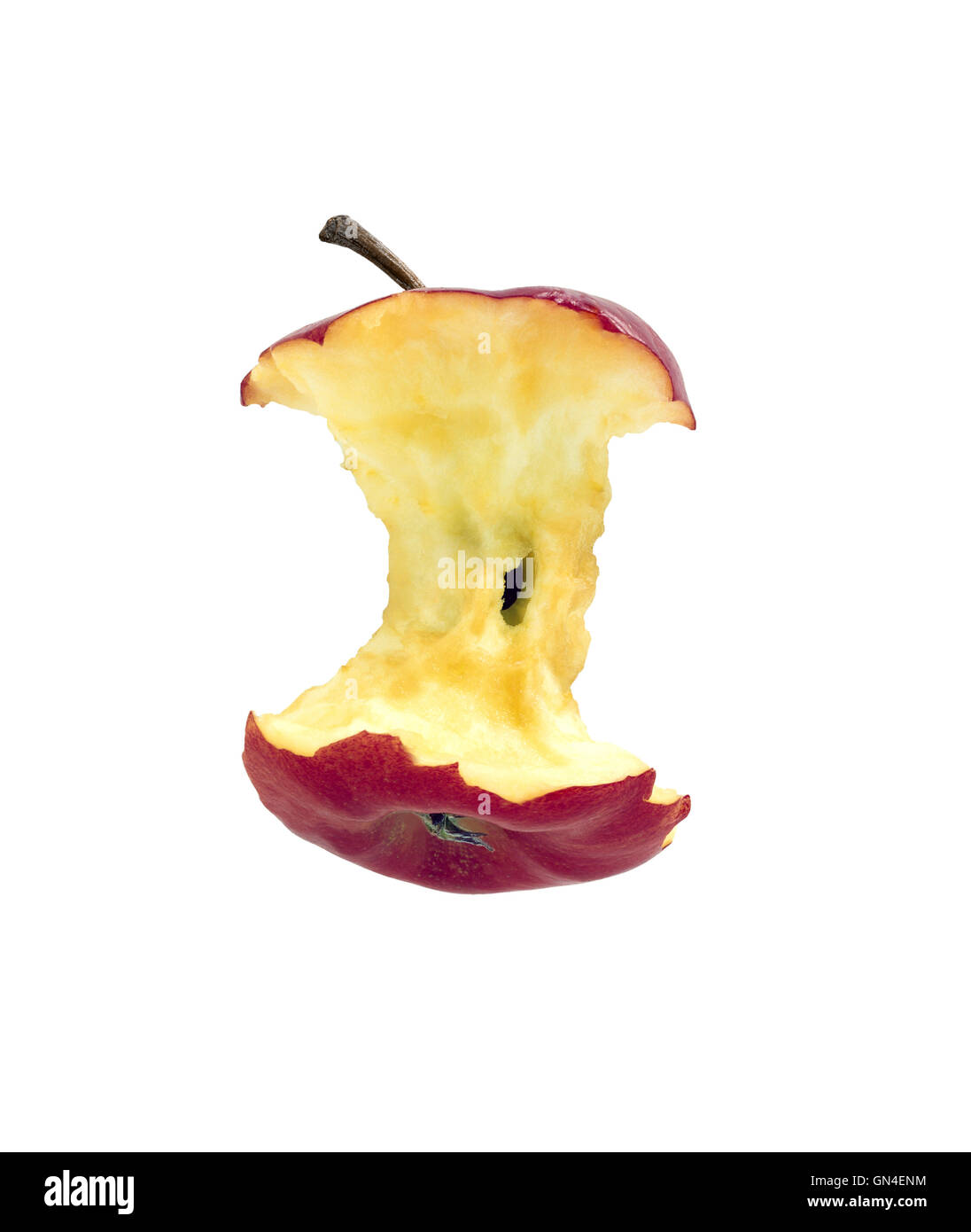 Apple bit on the white Stock Photo - Alamy