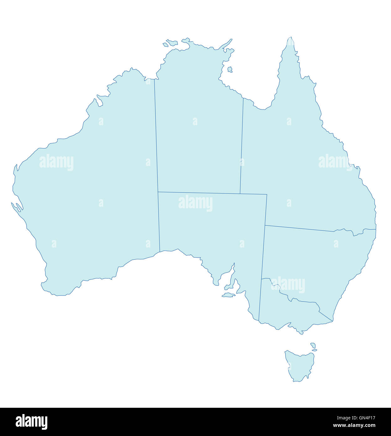 Map Of Australia Stock Photo - Alamy