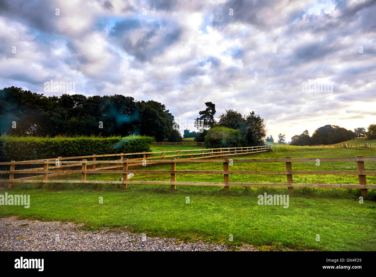 Beautiful English countryside. Stunning landscape over English ...