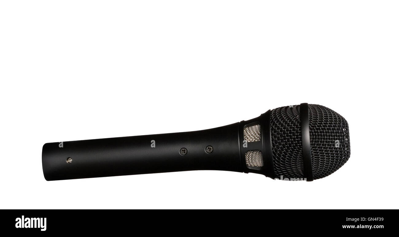 microphone on a white background Stock Photo - Alamy