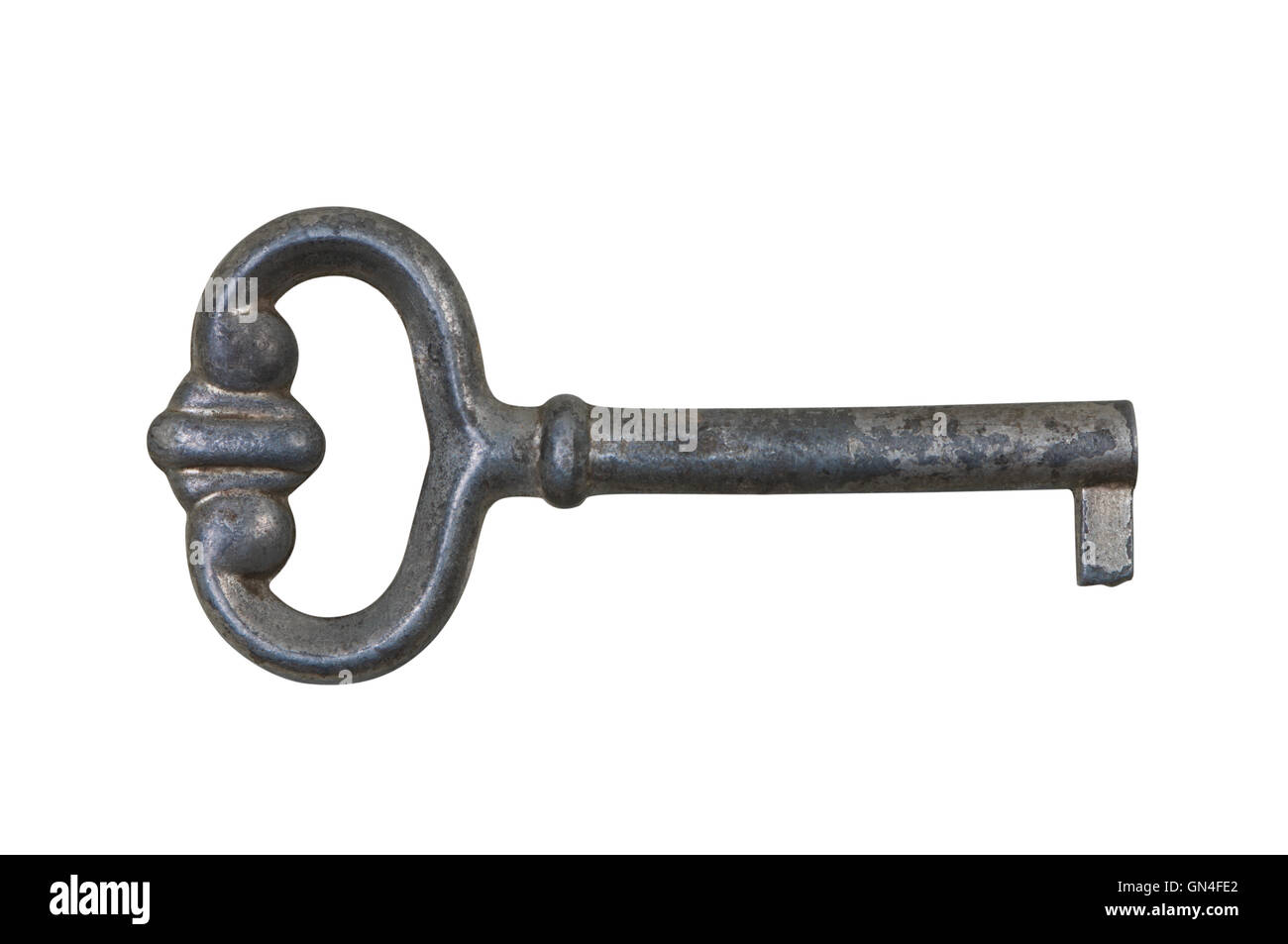 Old key isolated over white Stock Photo - Alamy