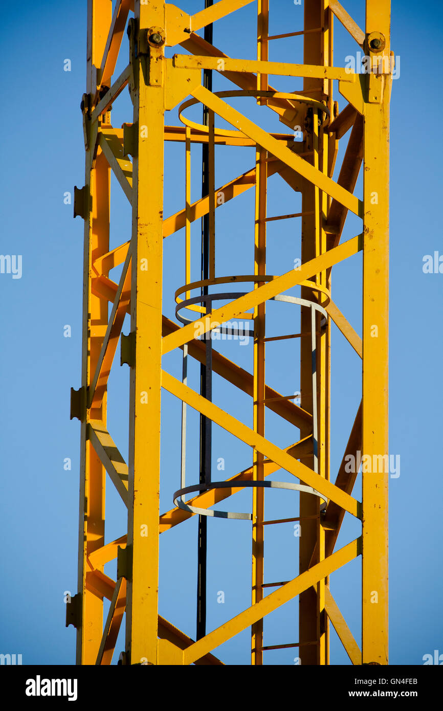 yellow crane, tower Stock Photo - Alamy