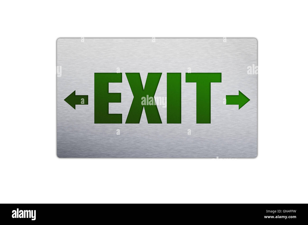 Square Exit sign isolated on a white Stock Photo - Alamy