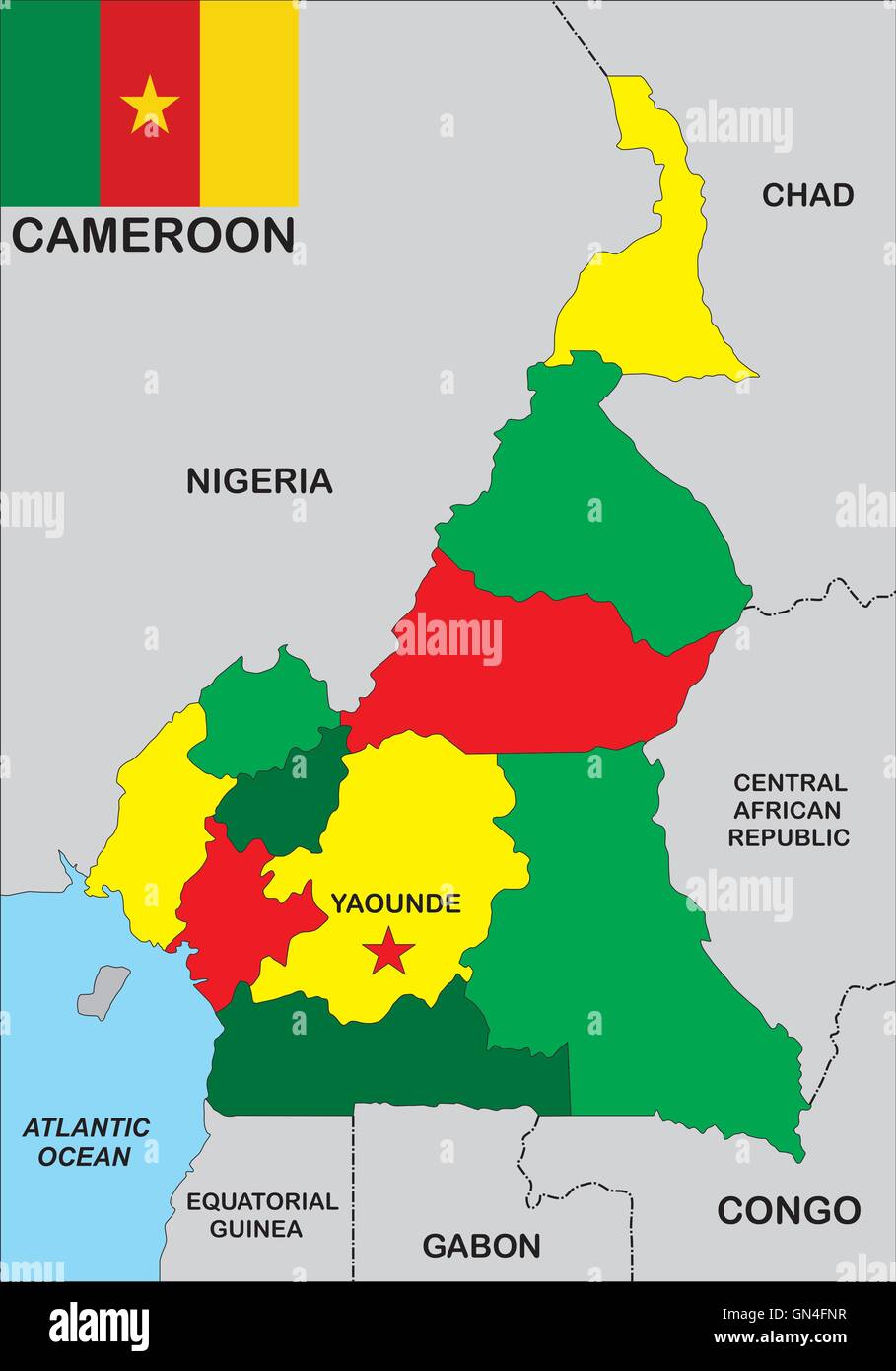 Cameroon map hi-res stock photography and images - Alamy