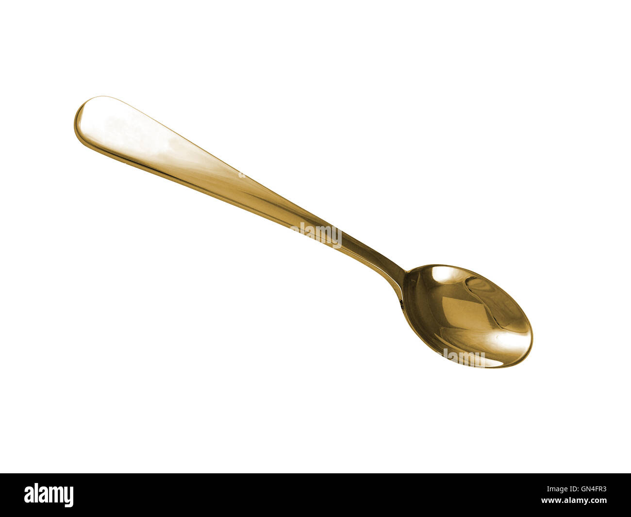 gold spoon isolated on white Stock Photo - Alamy