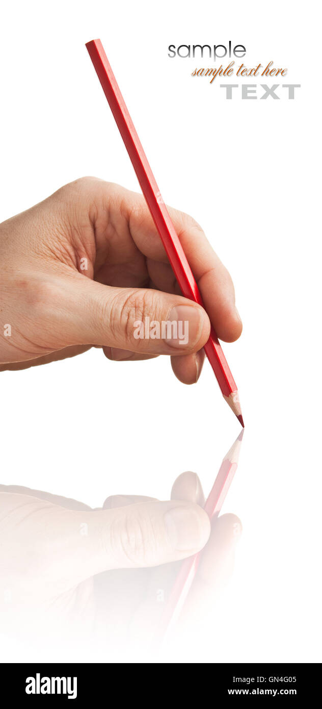 pencil in hand Stock Photo - Alamy