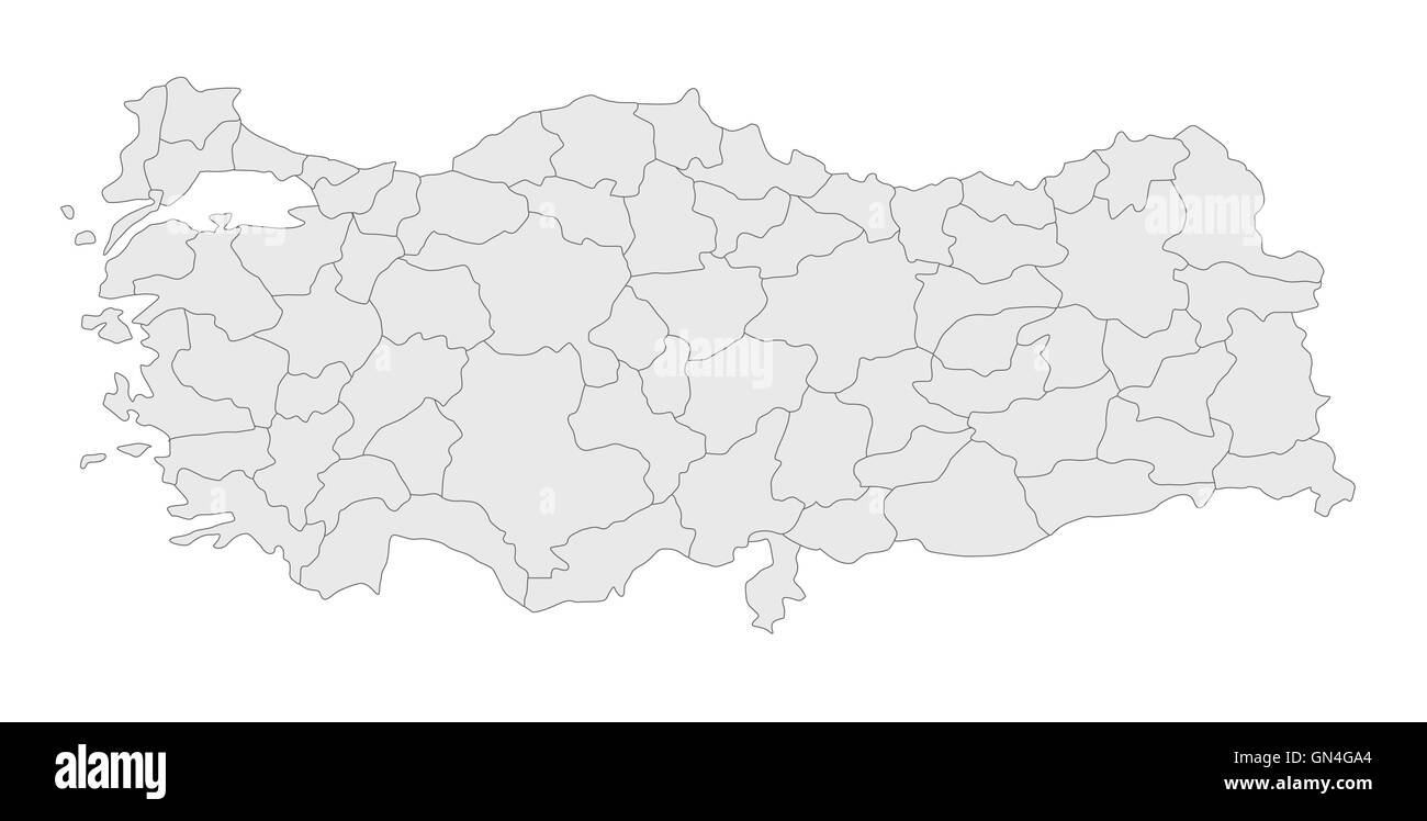 Map Of Turkey Stock Photo - Alamy
