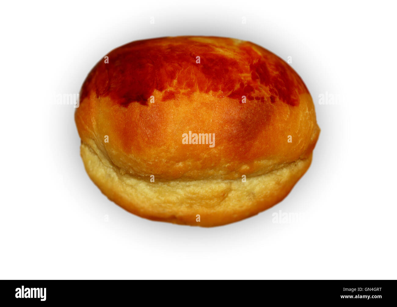 Traditional homemade round bread isolated on a white background Stock ...