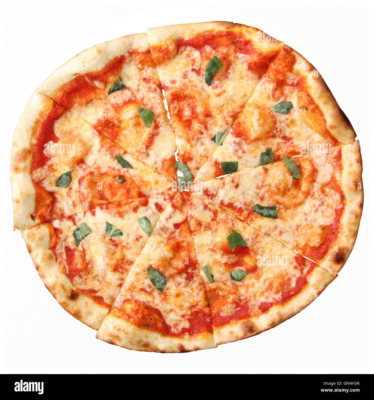 Isolated margherita pizza mozzarella hi-res stock photography and ...