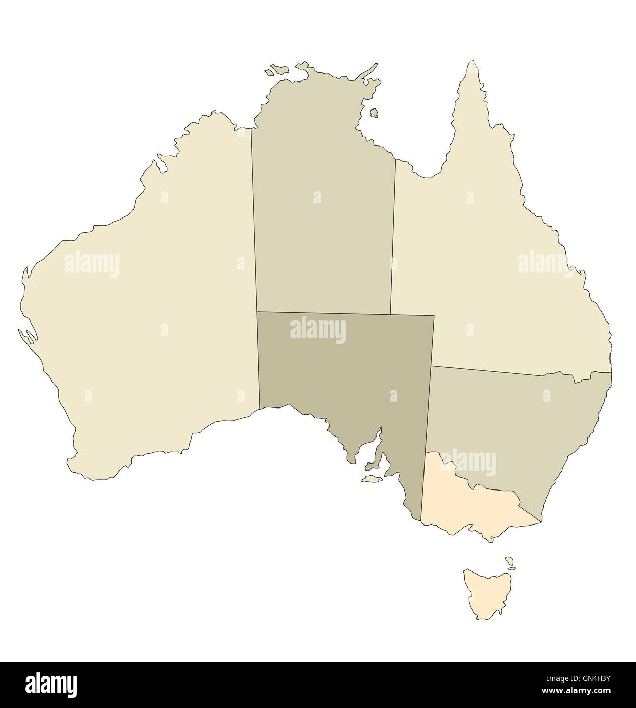 Map Of Australia Stock Photo - Alamy