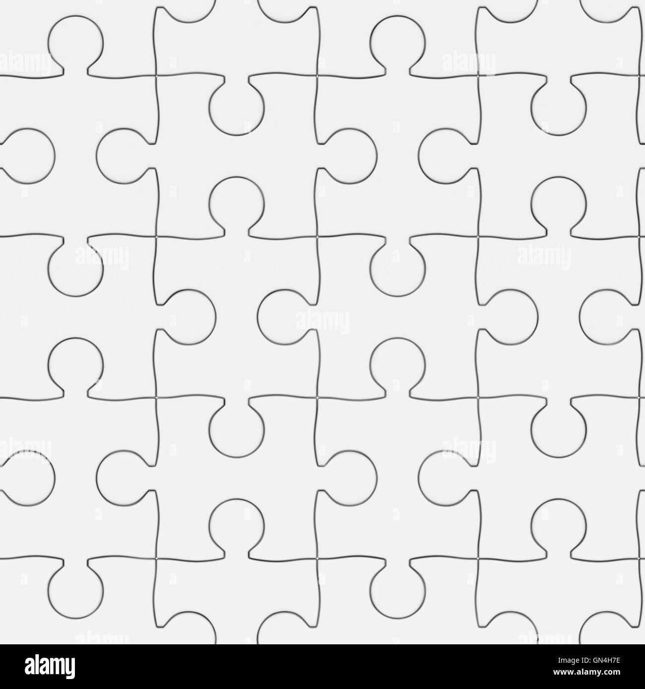 Seamless texture white puzzle. 3D image Stock Photo - Alamy