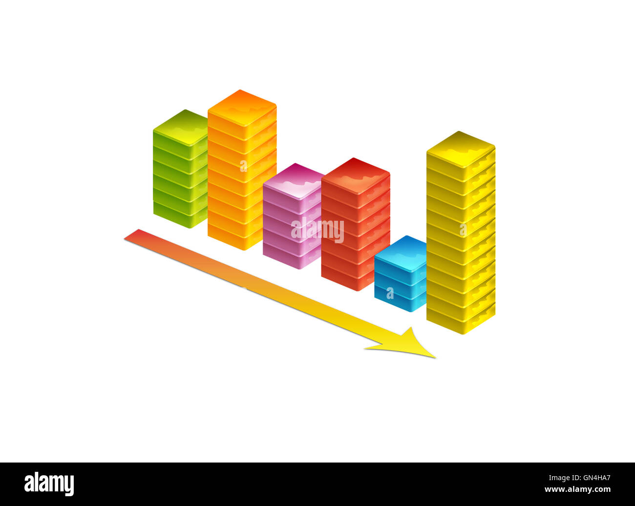 Inflation graph red arrow Cut Out Stock Images & Pictures - Alamy