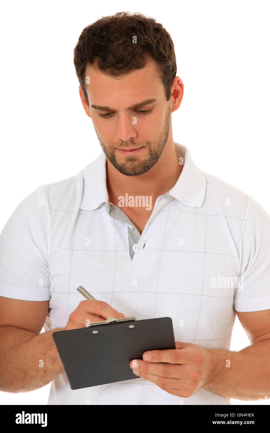 Survey man clipboard hi-res stock photography and images - Alamy