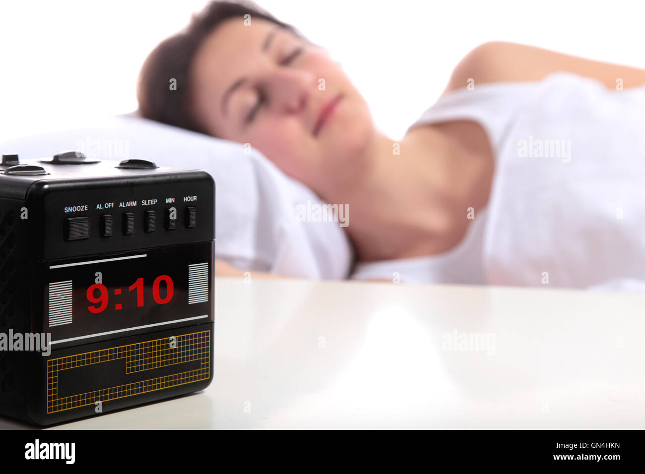 White long alarm clock hi-res stock photography and images - Alamy