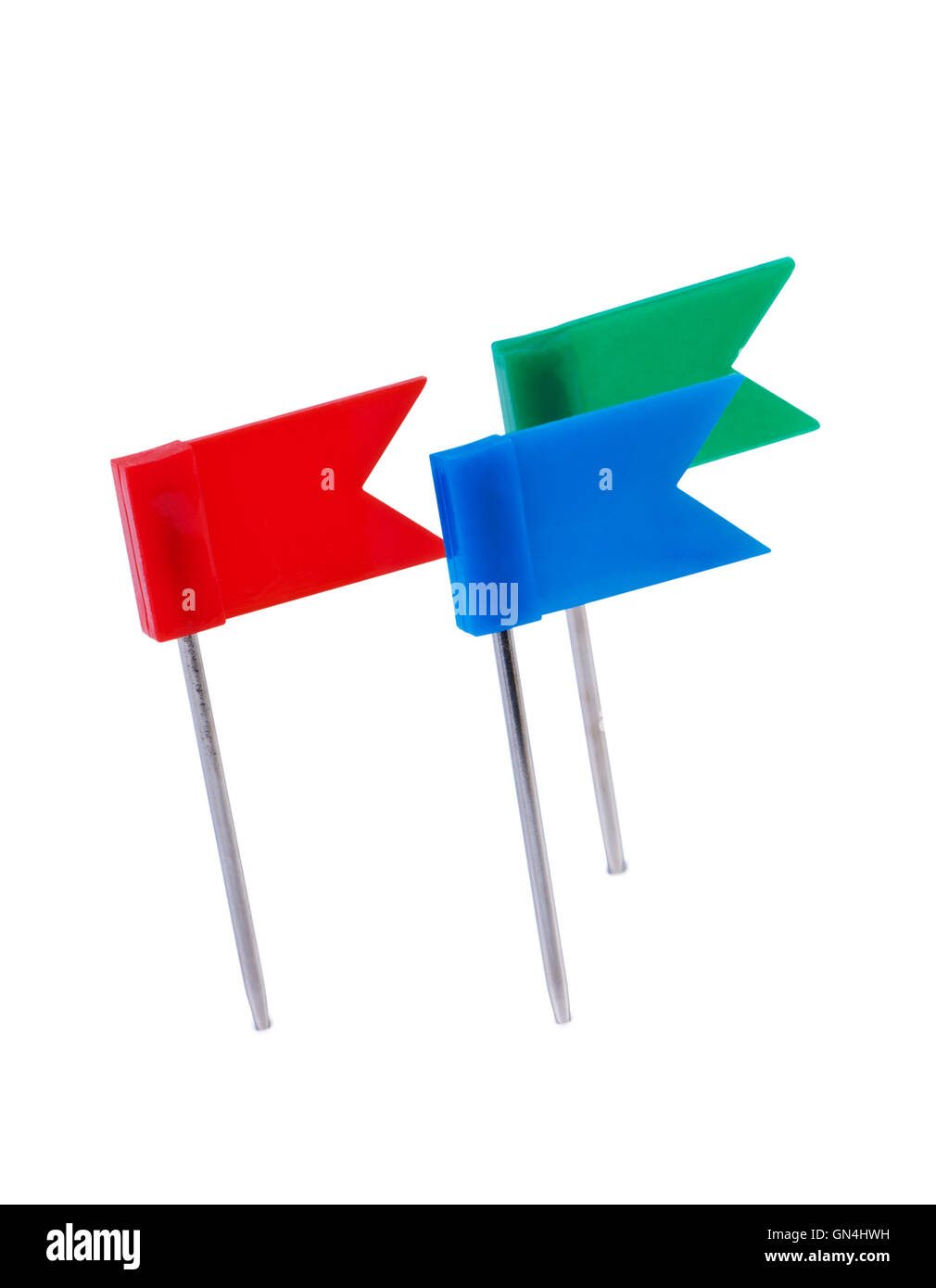 Flag pins isolated on white background Stock Photo - Alamy