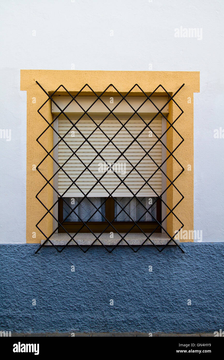 Spanish style window, in white house Stock Photo - Alamy