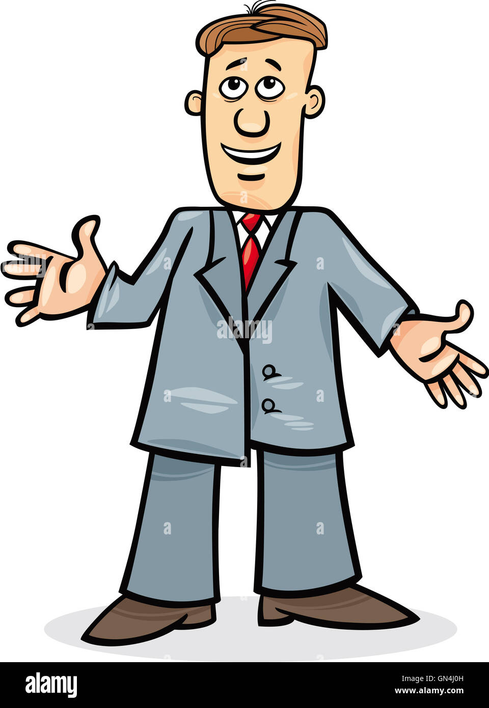 cartoon man in suit Stock Photo - Alamy