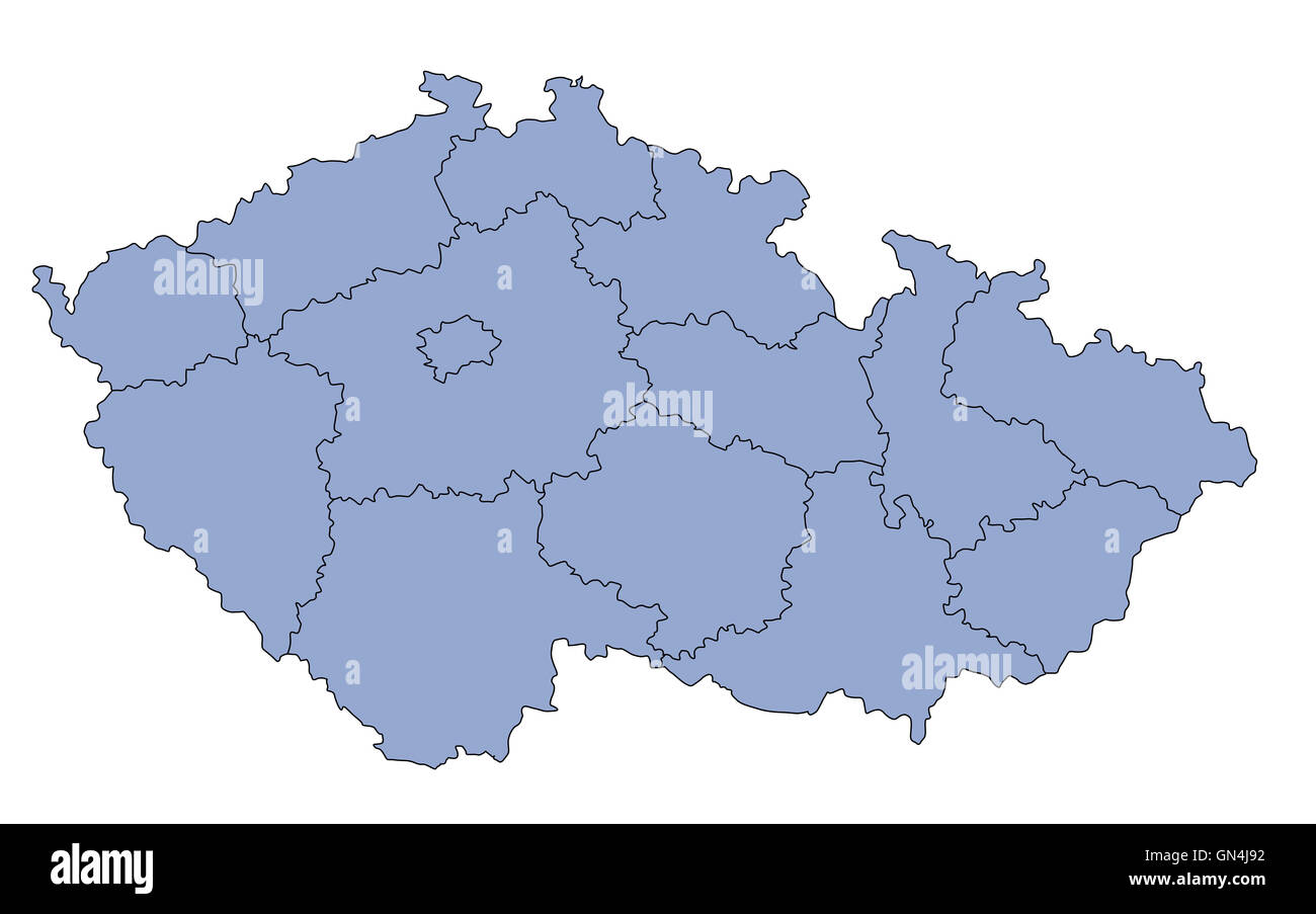 Contour czech republic map hi-res stock photography and images - Alamy
