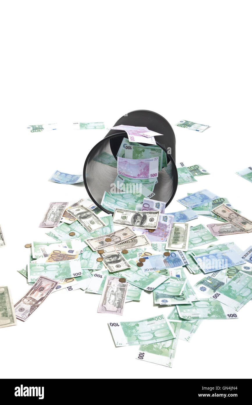 Can for money Cut Out Stock Images & Pictures - Alamy