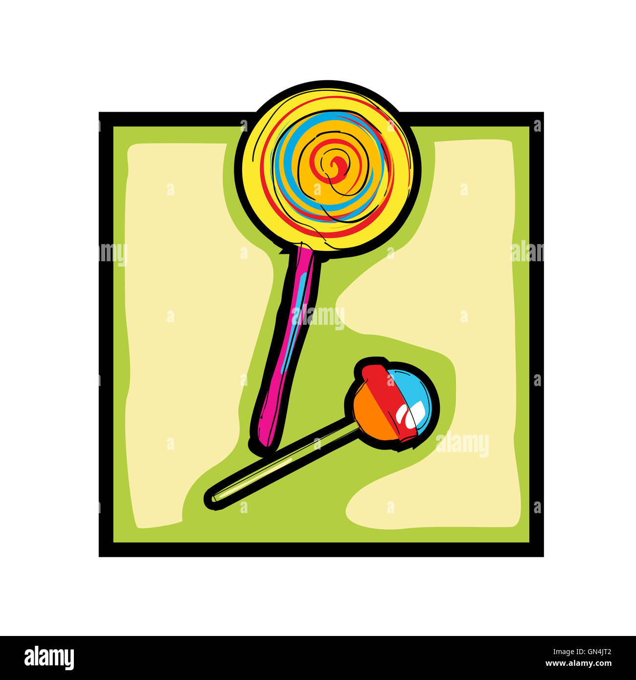 Clip art lollipop and candy Stock Photo - Alamy