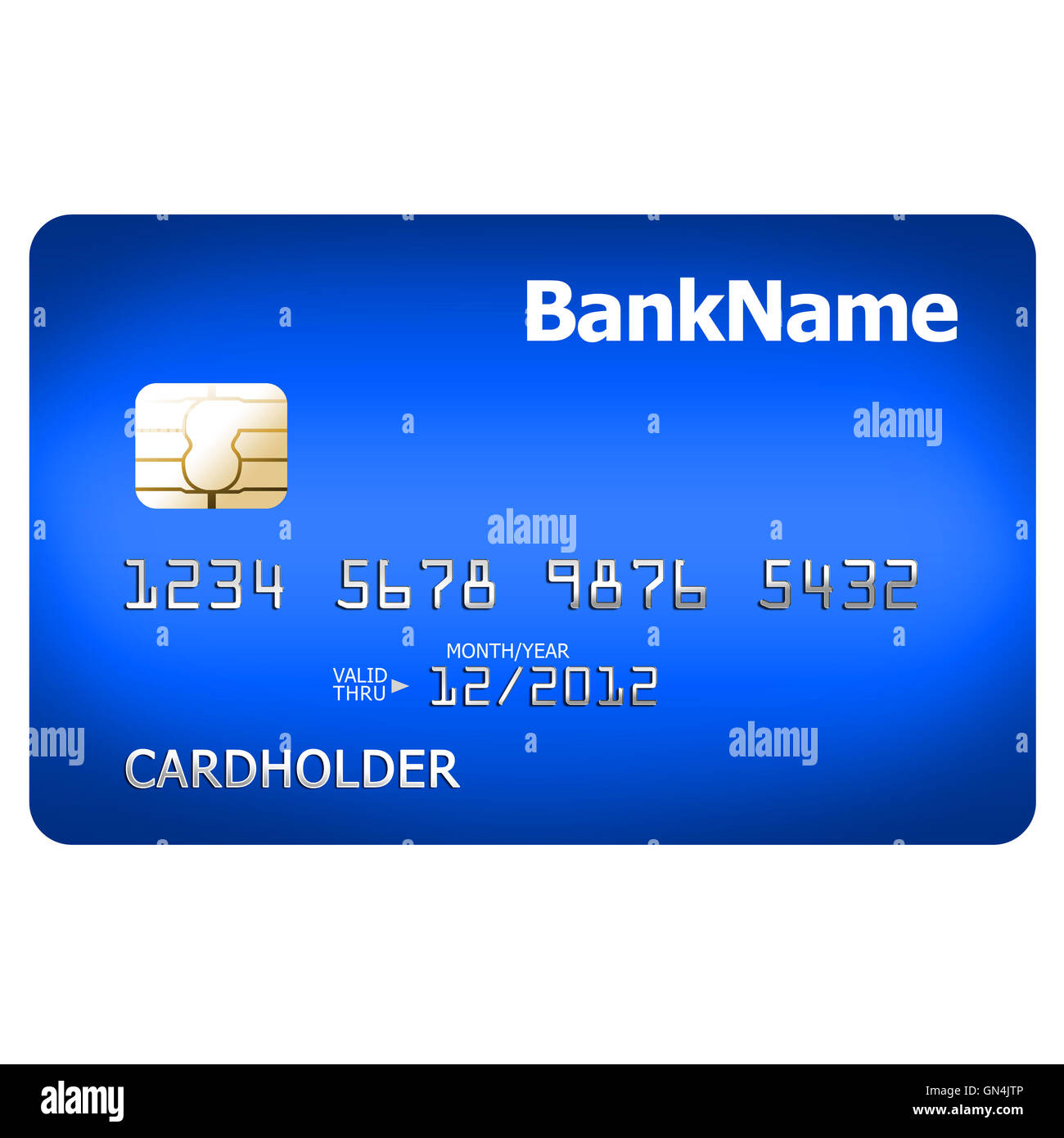Blue credit card vector illustration Stock Photo - Alamy