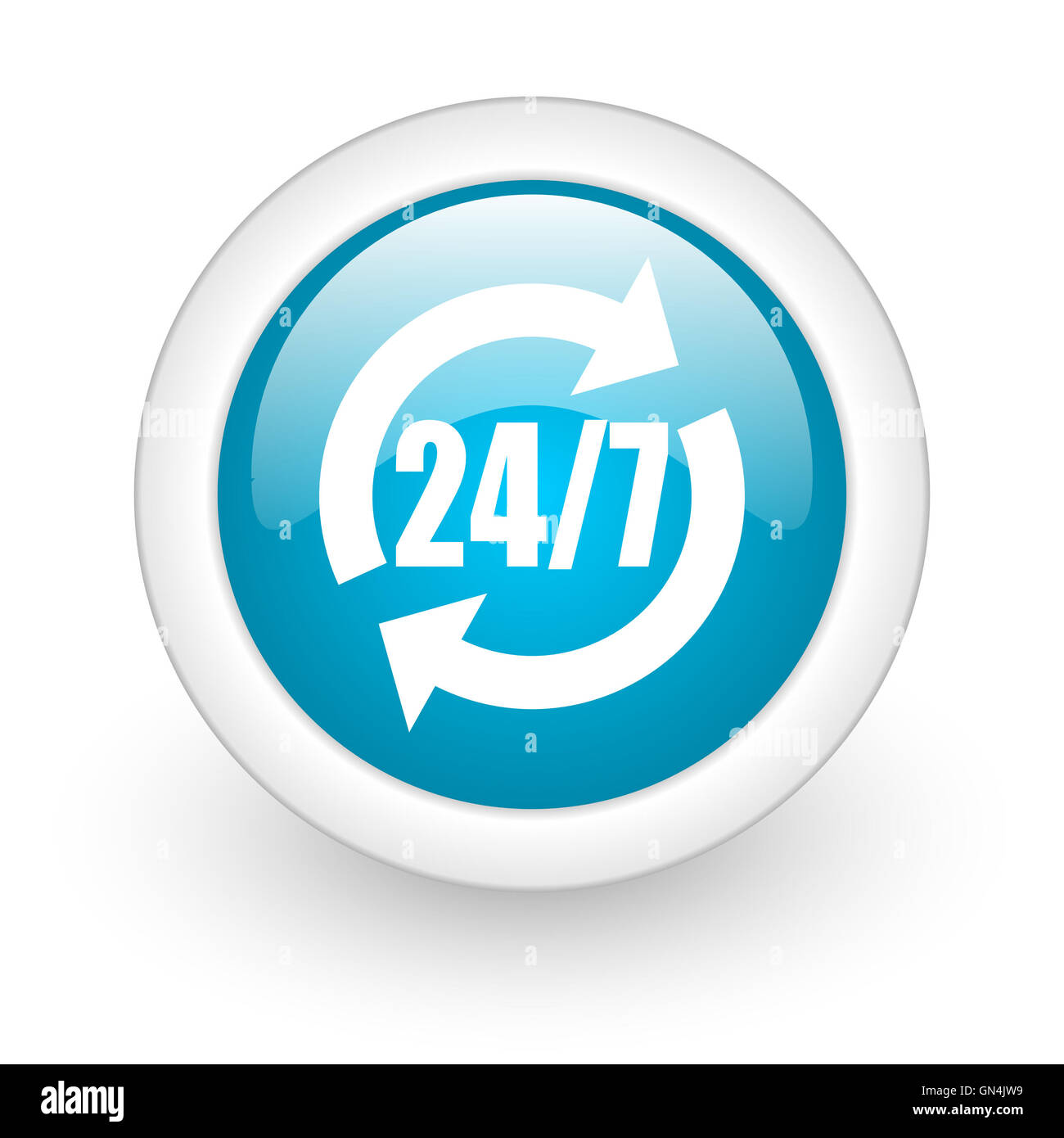 24/7 web button Stock Photo - Alamy