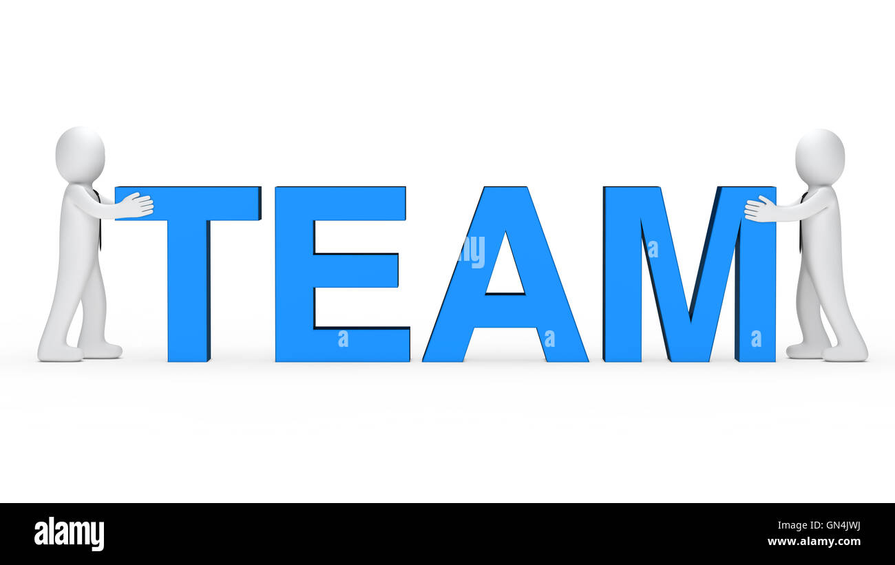 business men blue team word Stock Photo - Alamy
