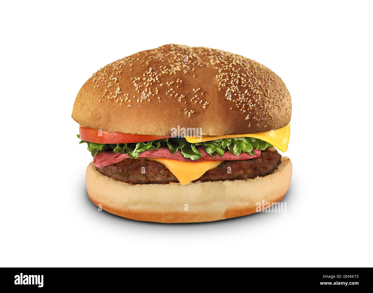 Classic cheeseburger Cut Out Stock Images & Pictures - Alamy