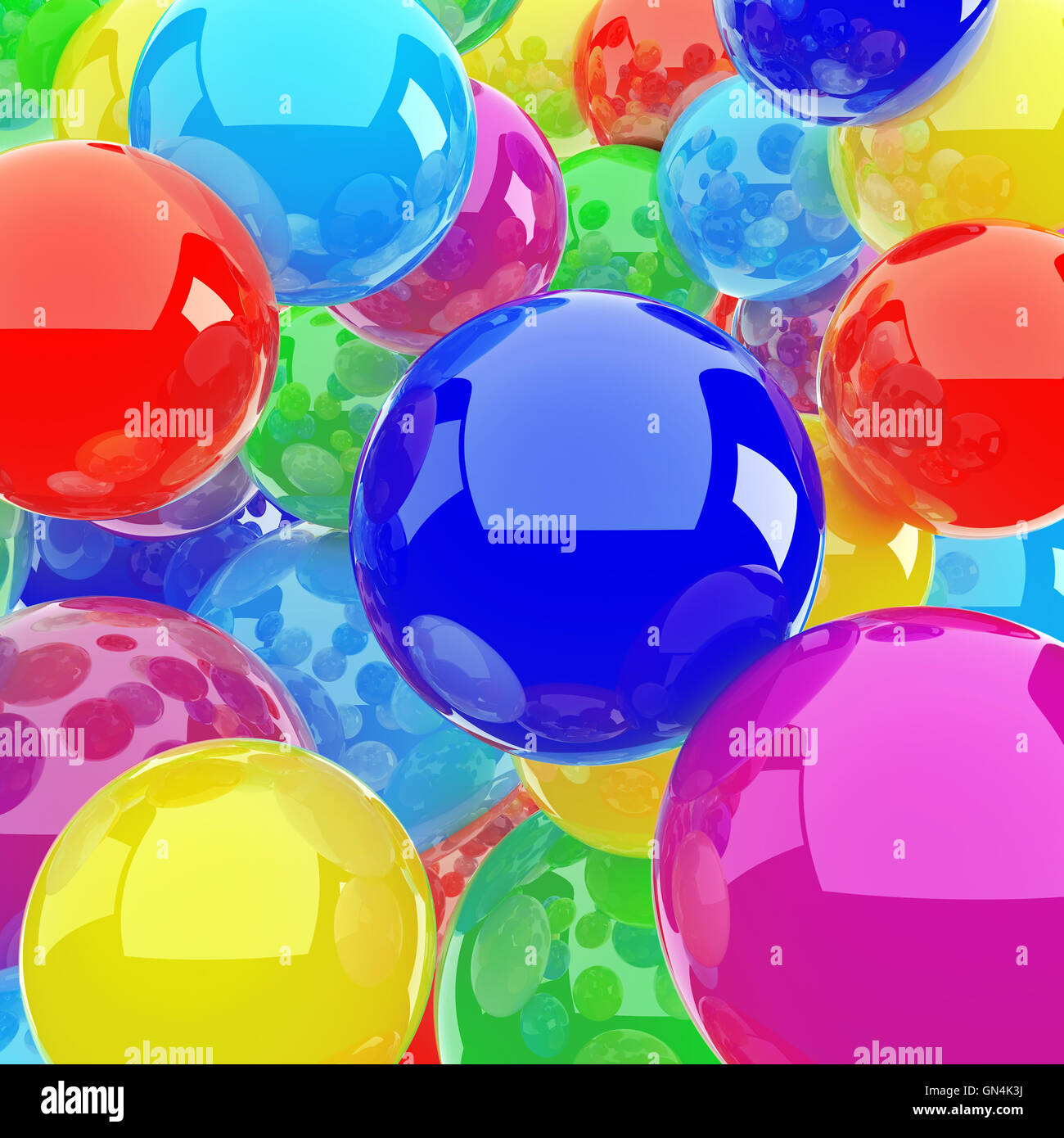 Red blue yellow spheres hi-res stock photography and images - Alamy